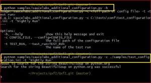Sauce Labs configuration with Python, ConfigParser