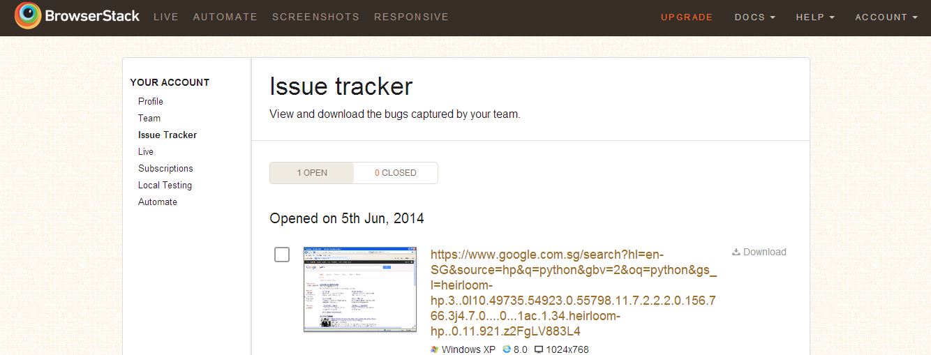 Browserstack Issue Tracker Qxf2 Blog