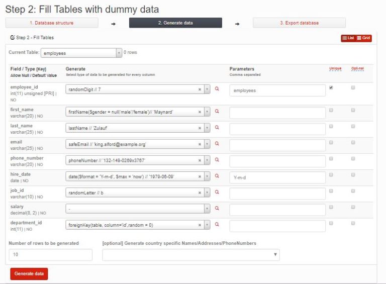 Generate Random Test Data For Mysql Database Using Filldb
