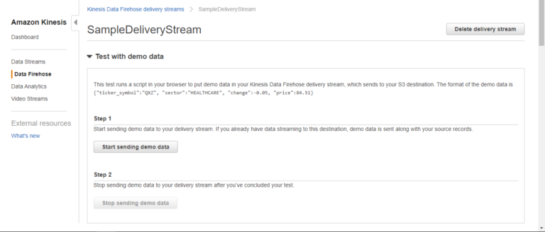 Collect real-time Streaming Data using Amazon Kinesis Data Firehose