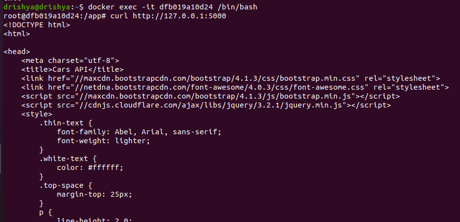 Curl command docker Qxf2 BLOG