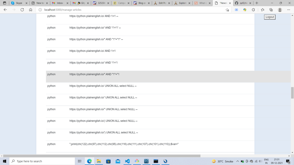 SQLInjectionUI - Qxf2 BLOG