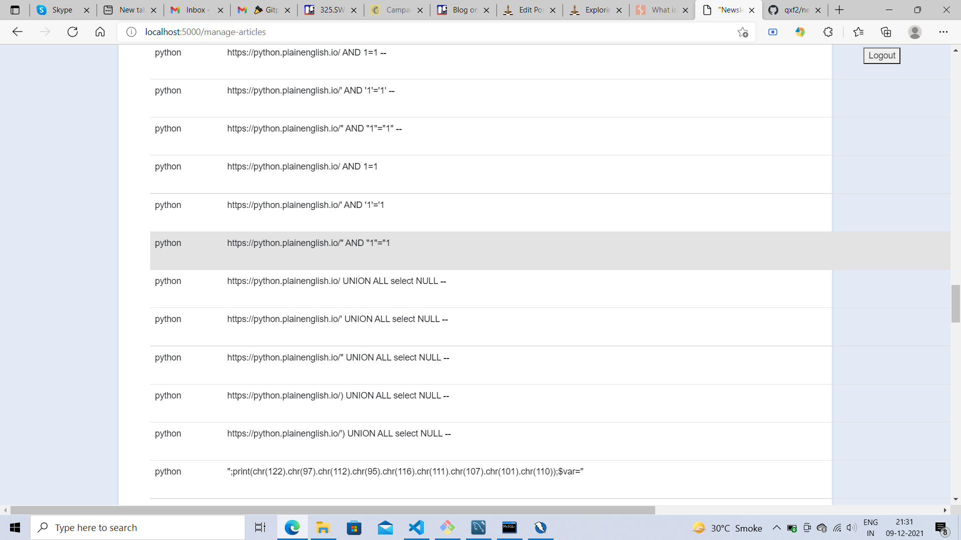 SQLInjectionUI Qxf2 BLOG