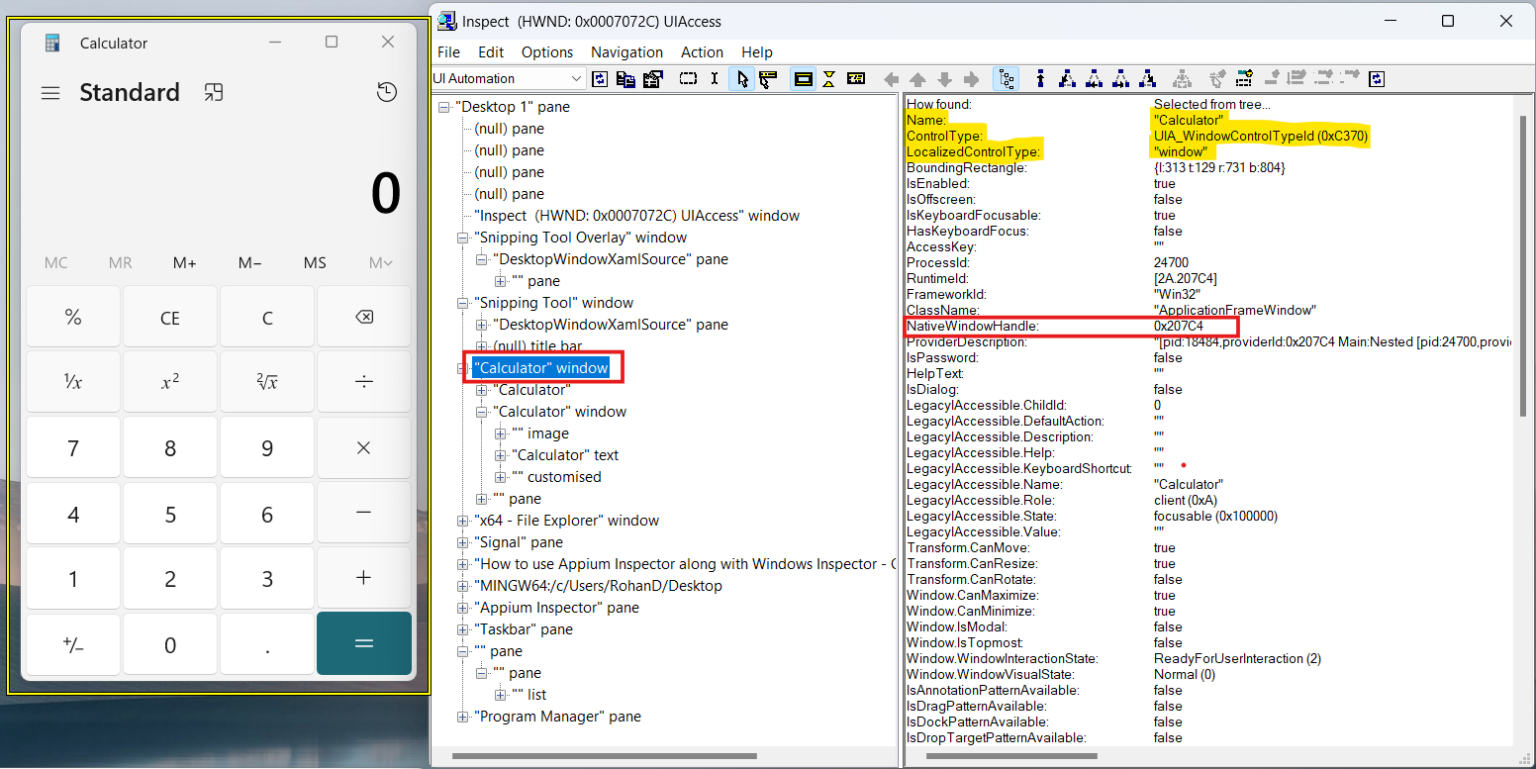 How to use Appium Inspector along with Windows Inspector - Qxf2 BLOG